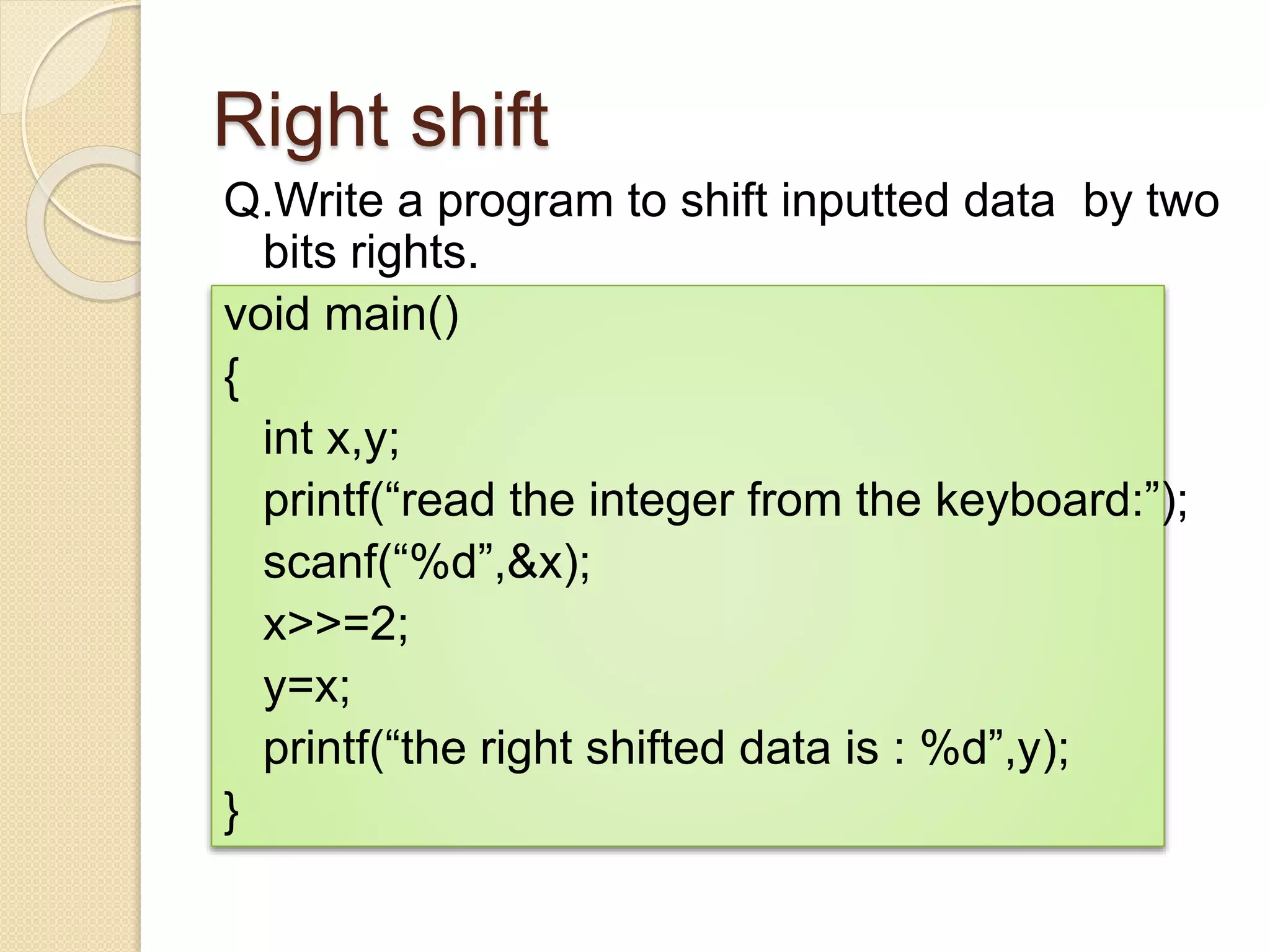 Operators and expressions in c language | PPTX