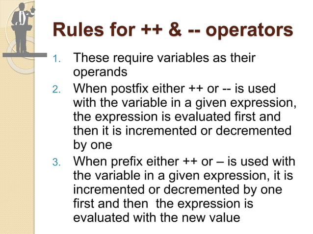 Operators and expressions in c language | PPTX