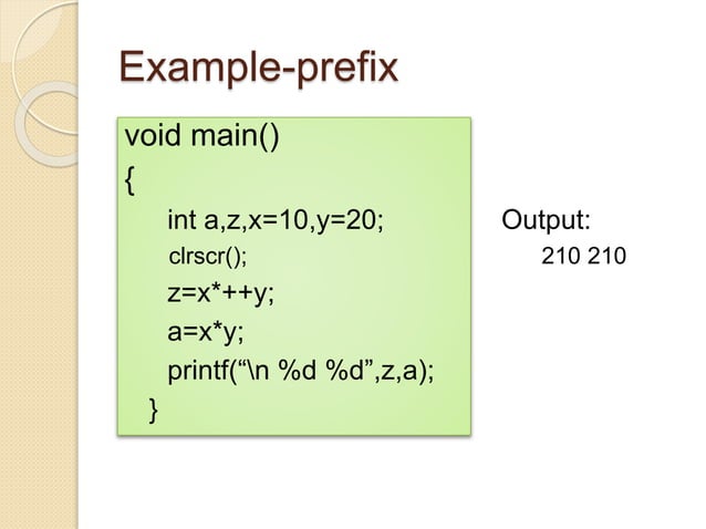 Operators and expressions in c language | PPTX