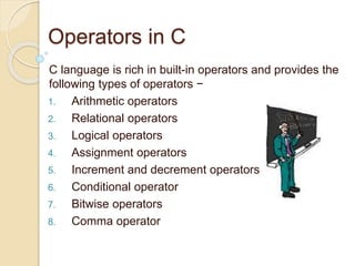 Operators and expressions in c language | PPTX