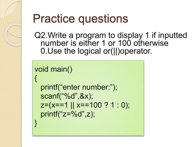 Operators and expressions in c language | PPTX