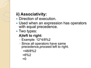 Operators inc c language | PPT