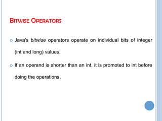 Operators in java | PPTX