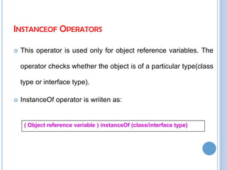 Operators in java | PPTX