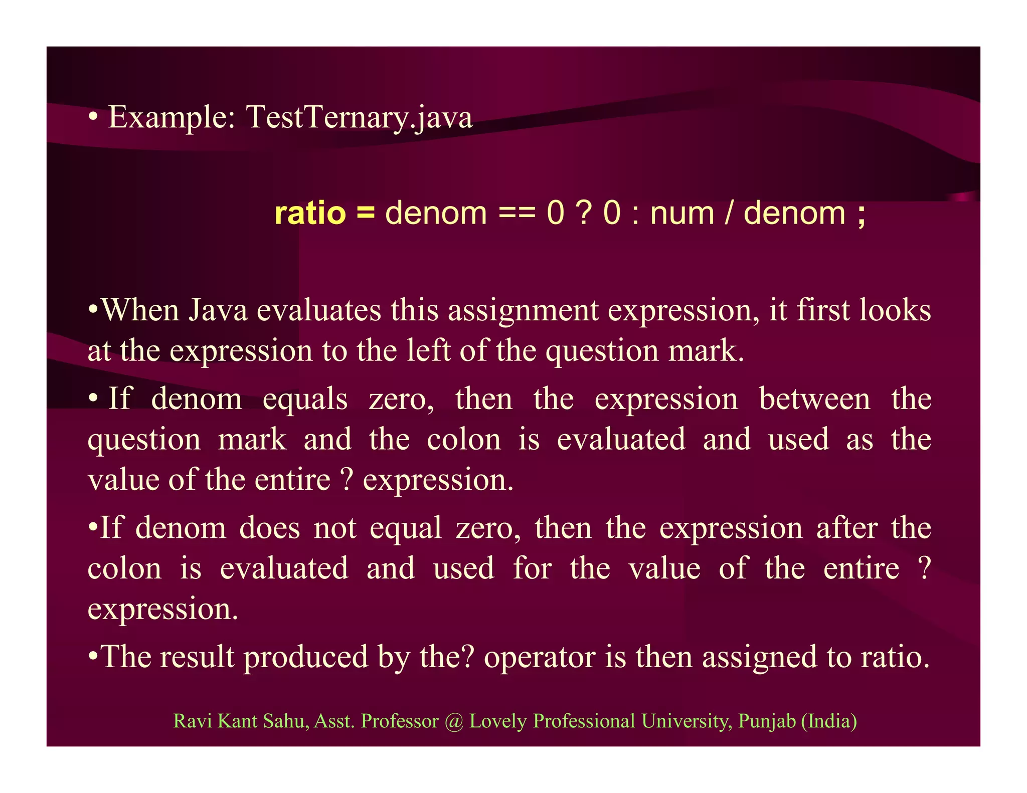 Operators in java | PDF