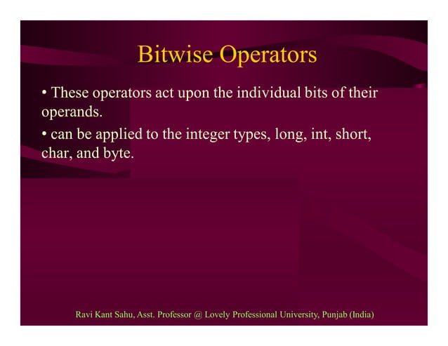 Operators in java | PDF | Programming Languages | Computing