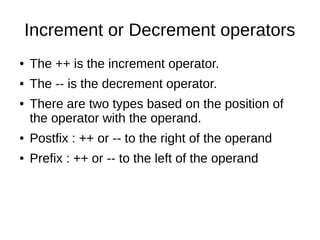 Operators in java | PDF