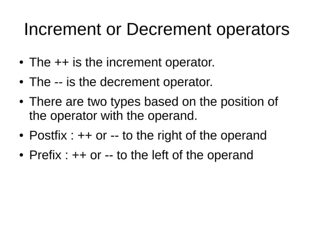 Operators in java | PPT