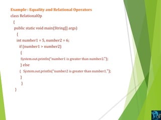 Operators in java | PPT