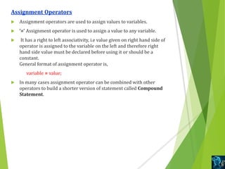 Operators in java | PPT