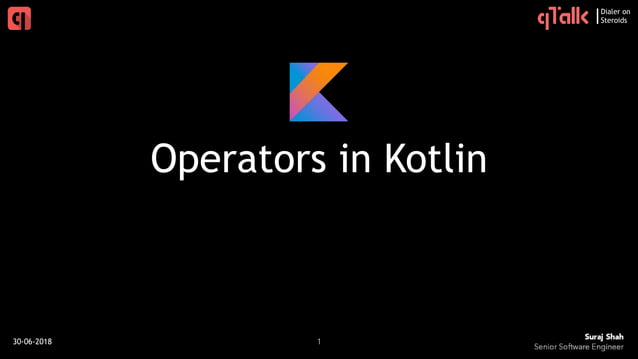 Operators in Kotlin | PPT