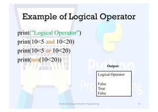Operators_in_Python_Simplified_languages | PPT | Free Download