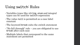 Operators loops conditional and statements | PPTX