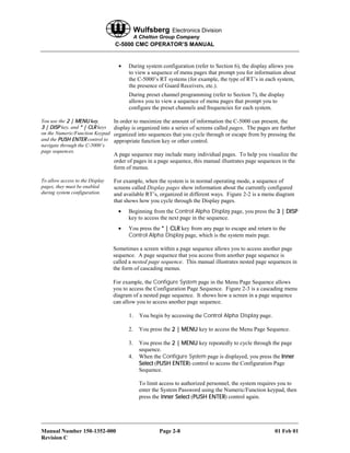 Operator´s Manual, C-5000 Communication Management Controller | PDF