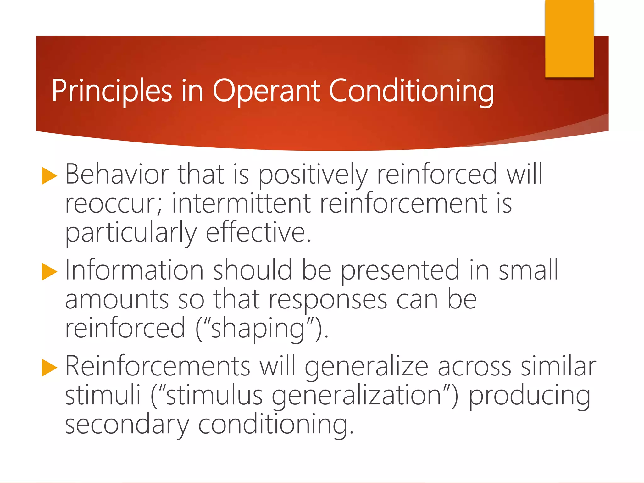 Operant Conditioning Theory | PPTX