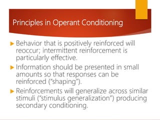 Operant Conditioning Theory | PPTX