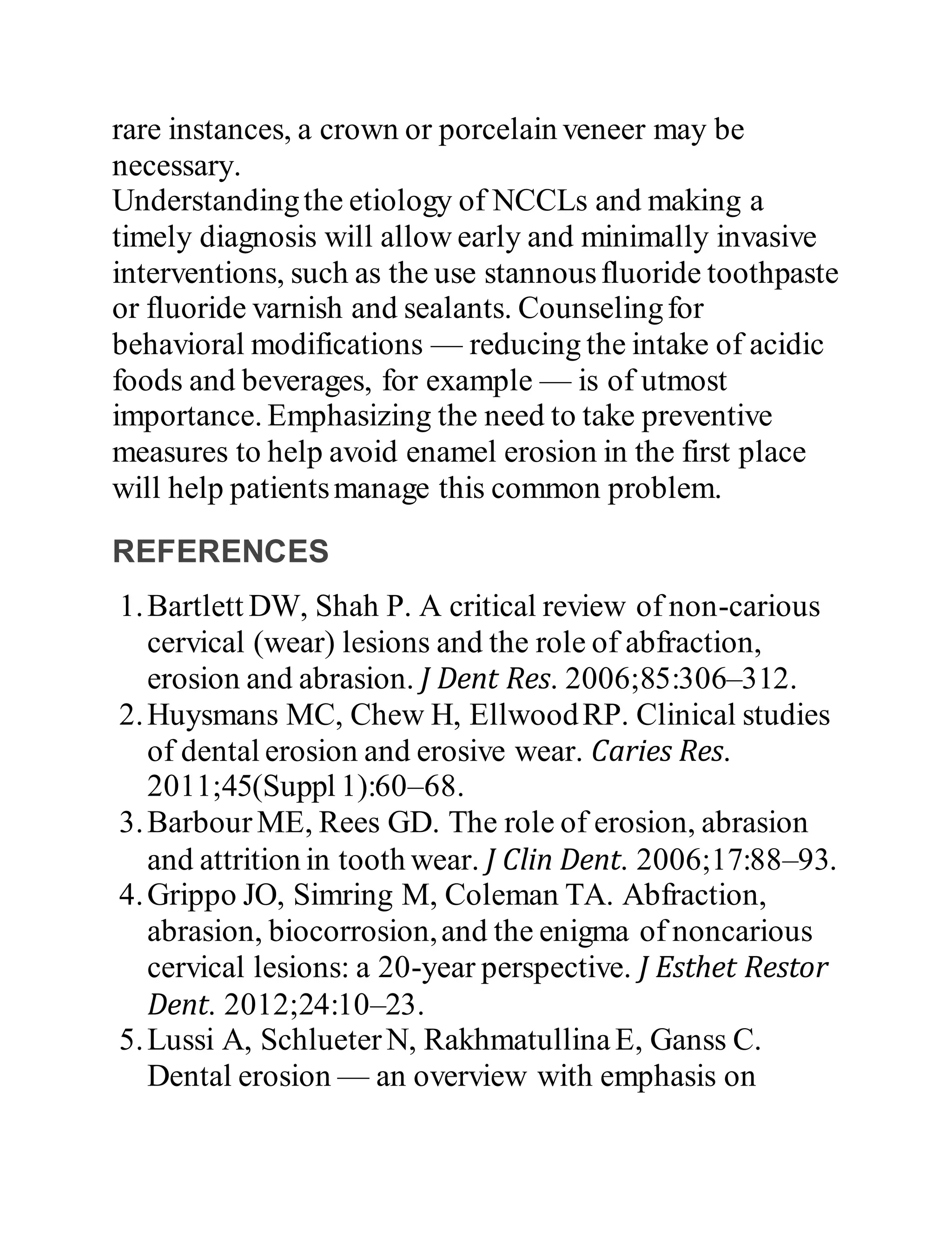 Non carious lesions Operetive research project | DOCX