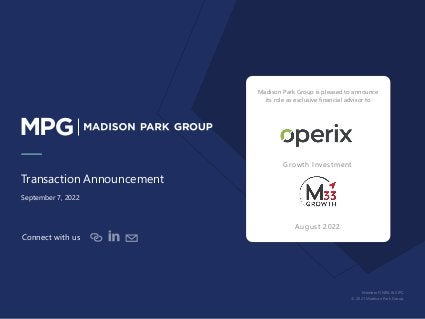Operix - M33 Growth Transaction Announcement | PPT