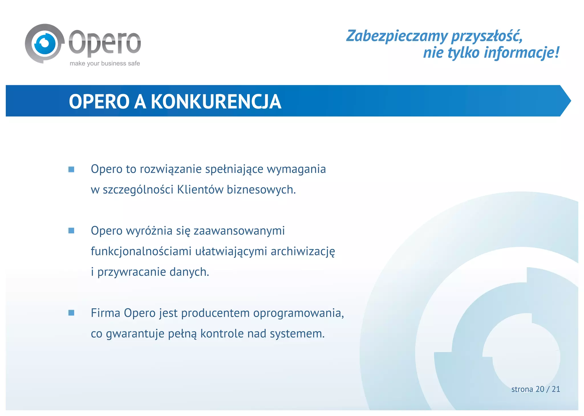 Opero Backup - prezentacja produktu | PPT