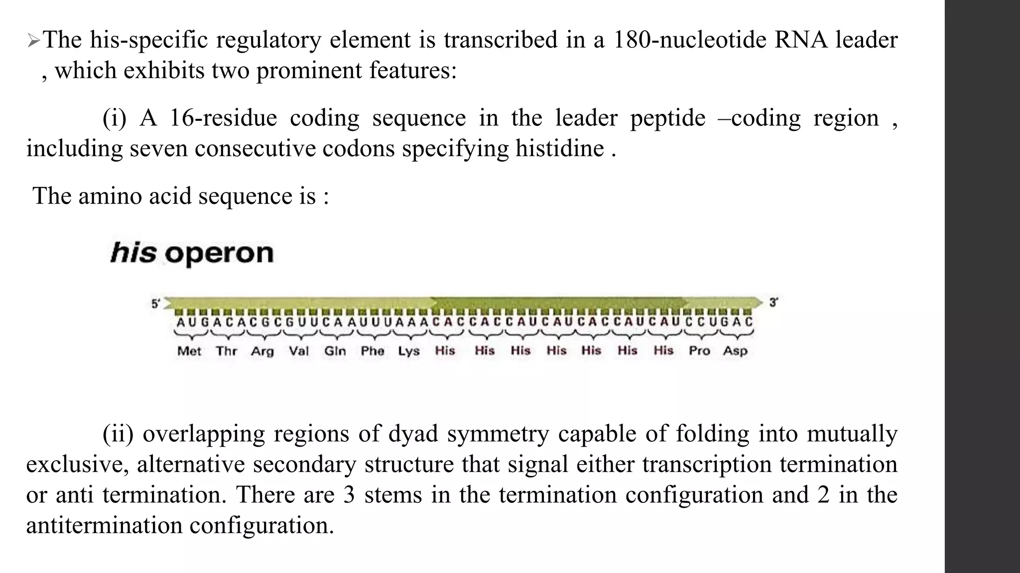 Galactose operon and Histidine operon | PPTX