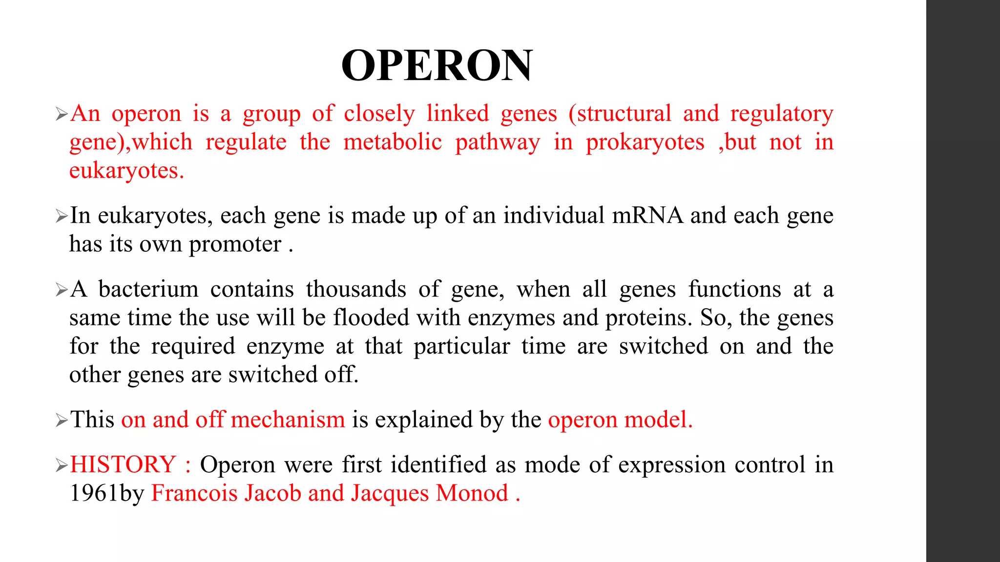 Galactose operon and Histidine operon | PPTX