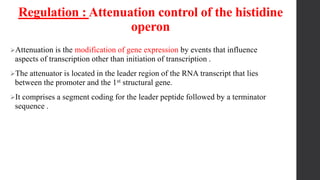 Galactose operon and Histidine operon | PPTX
