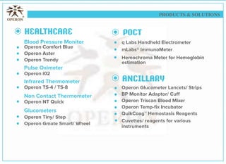 Operon Biotech & Healthcare - Product Catalog | PPT