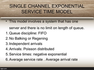 Opersea report waiting lines and queuing theory | PPT