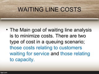 Opersea report waiting lines and queuing theory | PPT | Business ...