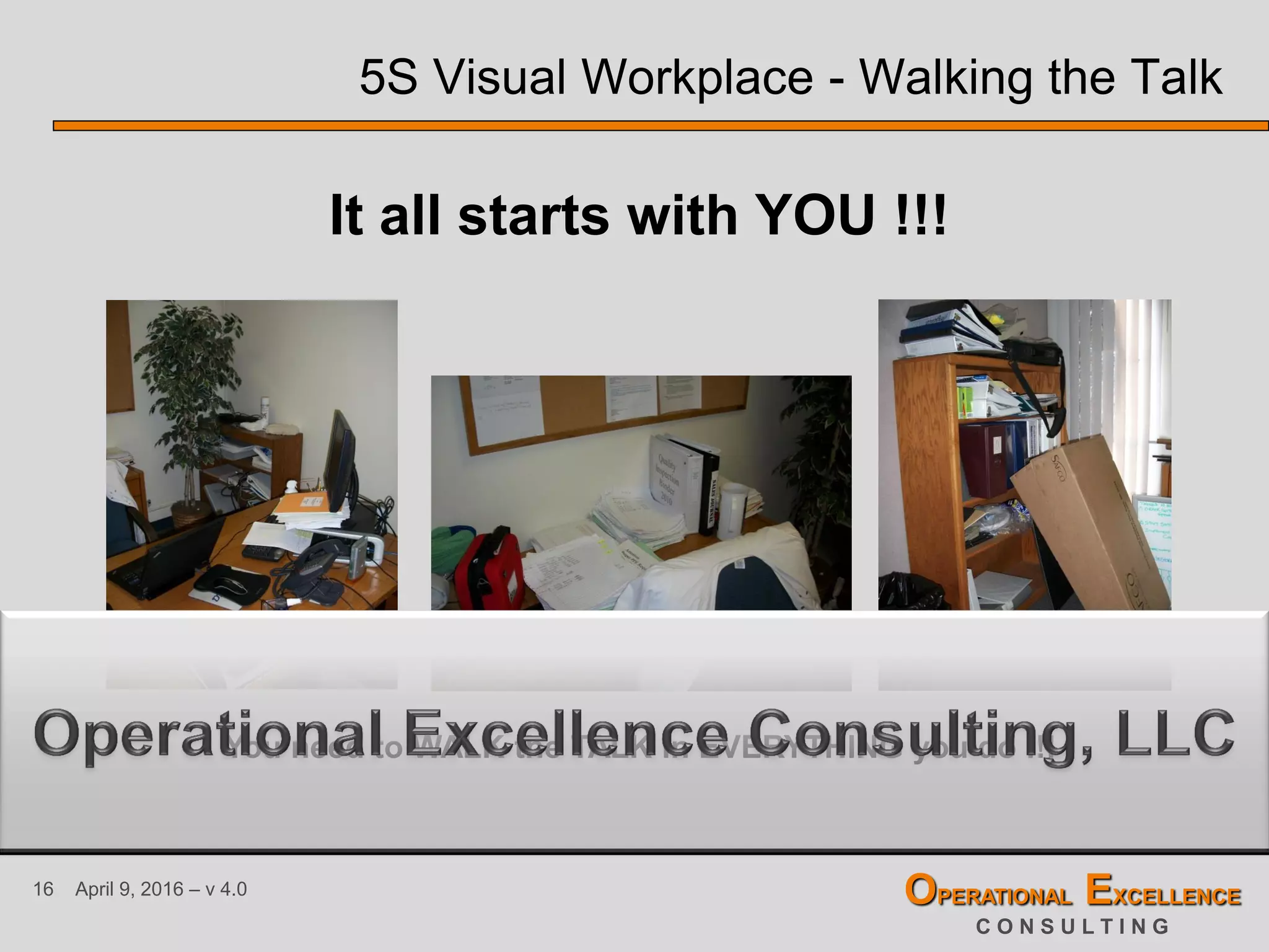 Lean 5S Visual Workplace Organization Training Module | PDF