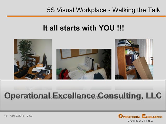 Lean 5S Visual Workplace Organization Training Module | PDF ...