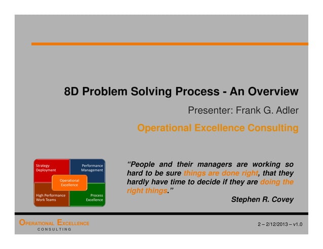 OpEx-8D-Problem-Solving-Process-ASQ-Overview.pdf | Business | Business ...