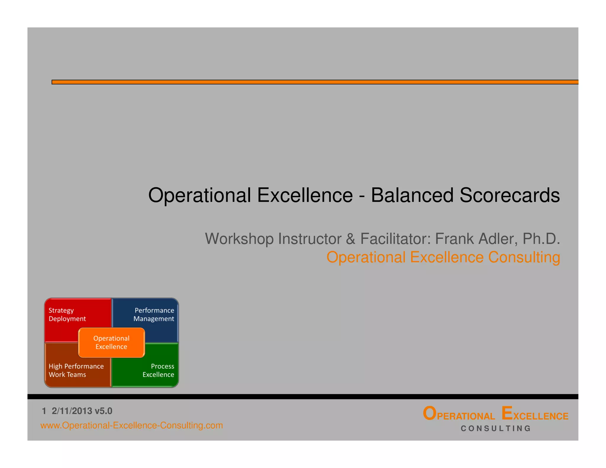 Balanced Scorecard Deployment Process Training Module | PDF