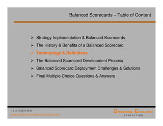 Balanced Scorecard Deployment Process Training Module | PDF