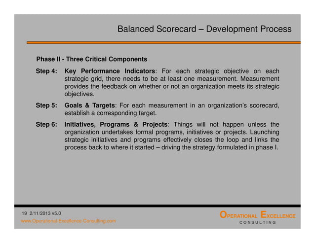 Balanced Scorecard Deployment Process Training Module | PDF | Business ...