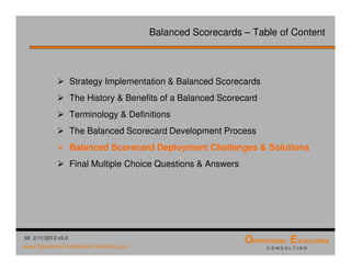 Balanced Scorecard Deployment Process Training Module | PDF