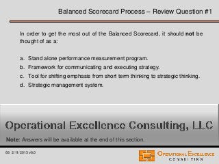 Balanced Scorecard Deployment Process Training Module | PDF