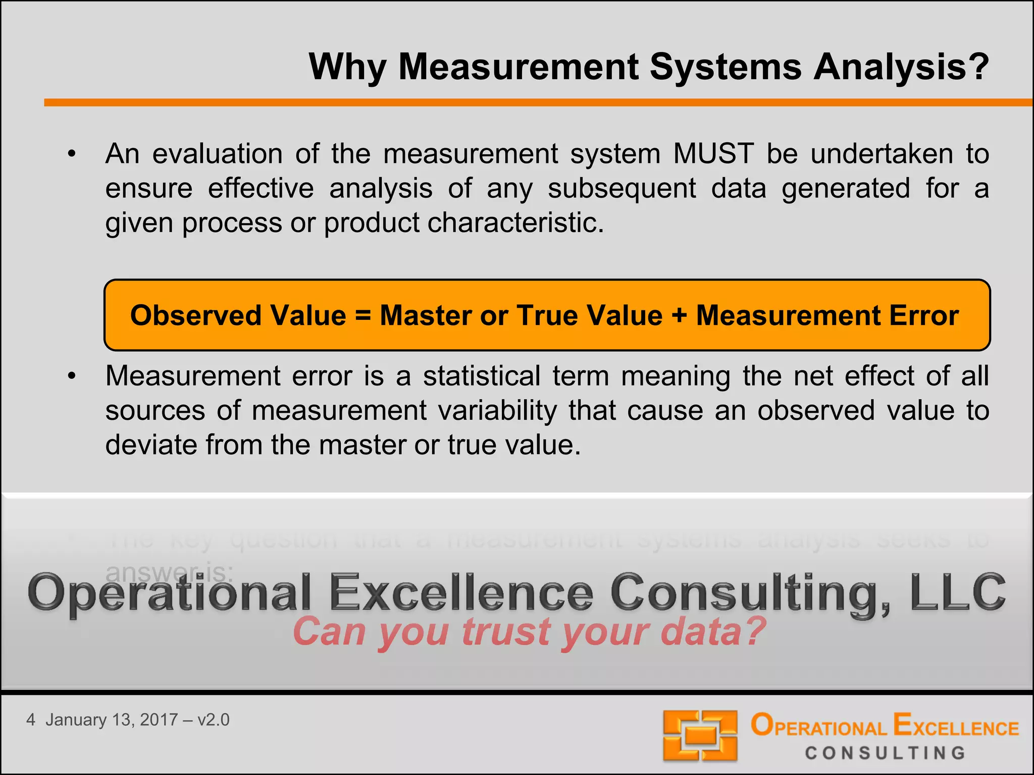Measuremen Systems Analysis Training Module | PDF