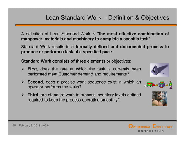 Lean Standard or Standardized Work Training Module | PDF ...