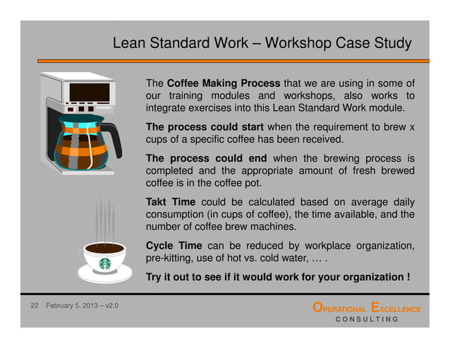 Lean Standard or Standardized Work Training Module | PDF ...