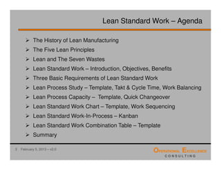 Lean Standard or Standardized Work Training Module | PDF