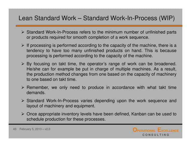 Lean Standard or Standardized Work Training Module | PDF ...