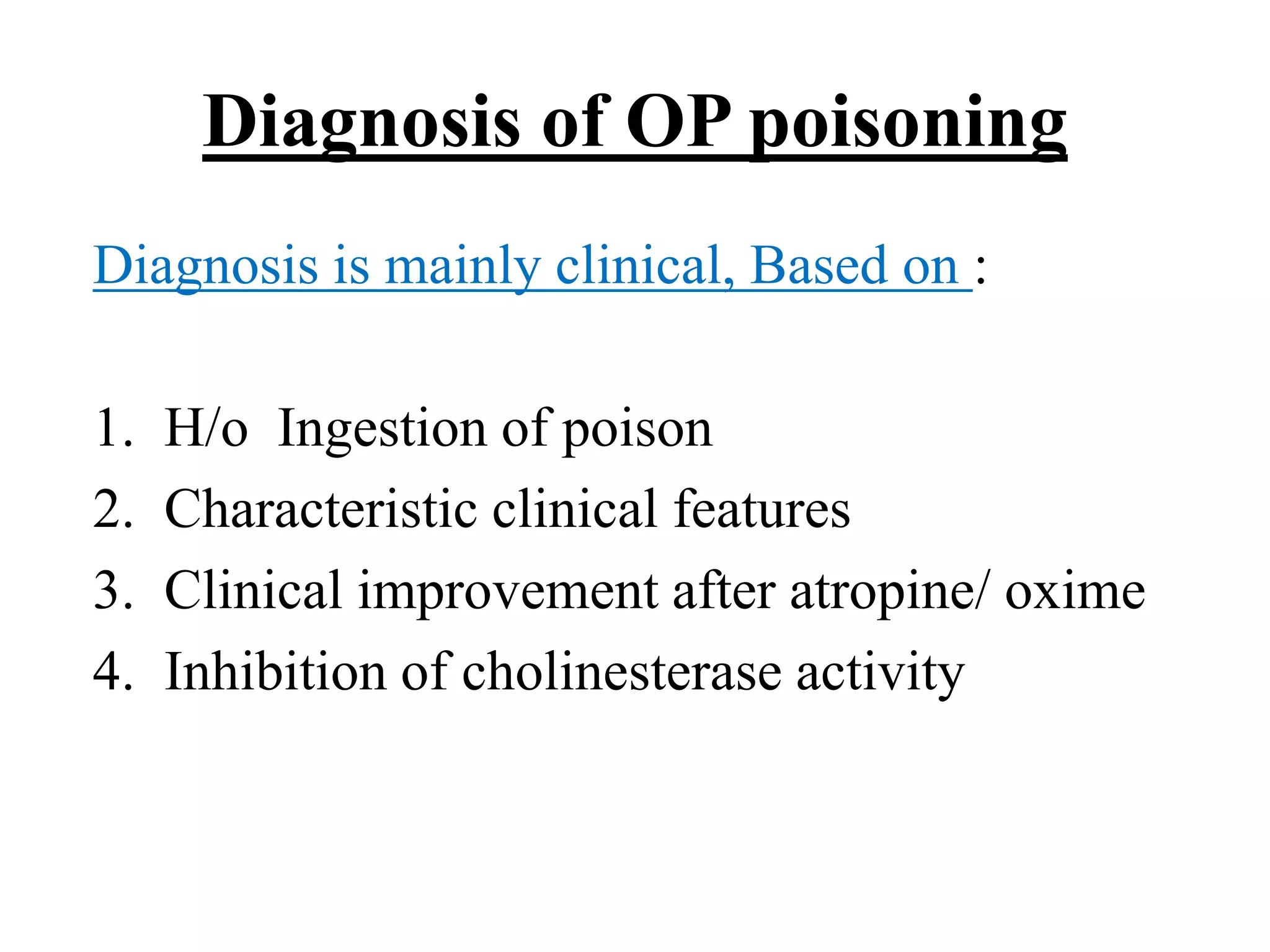 Organophosphate poisoning | PPTX