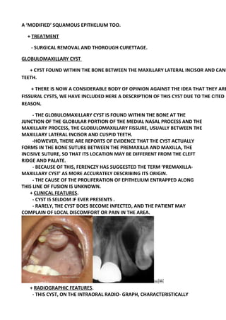 fissural cyst or developmental cyst | ODT