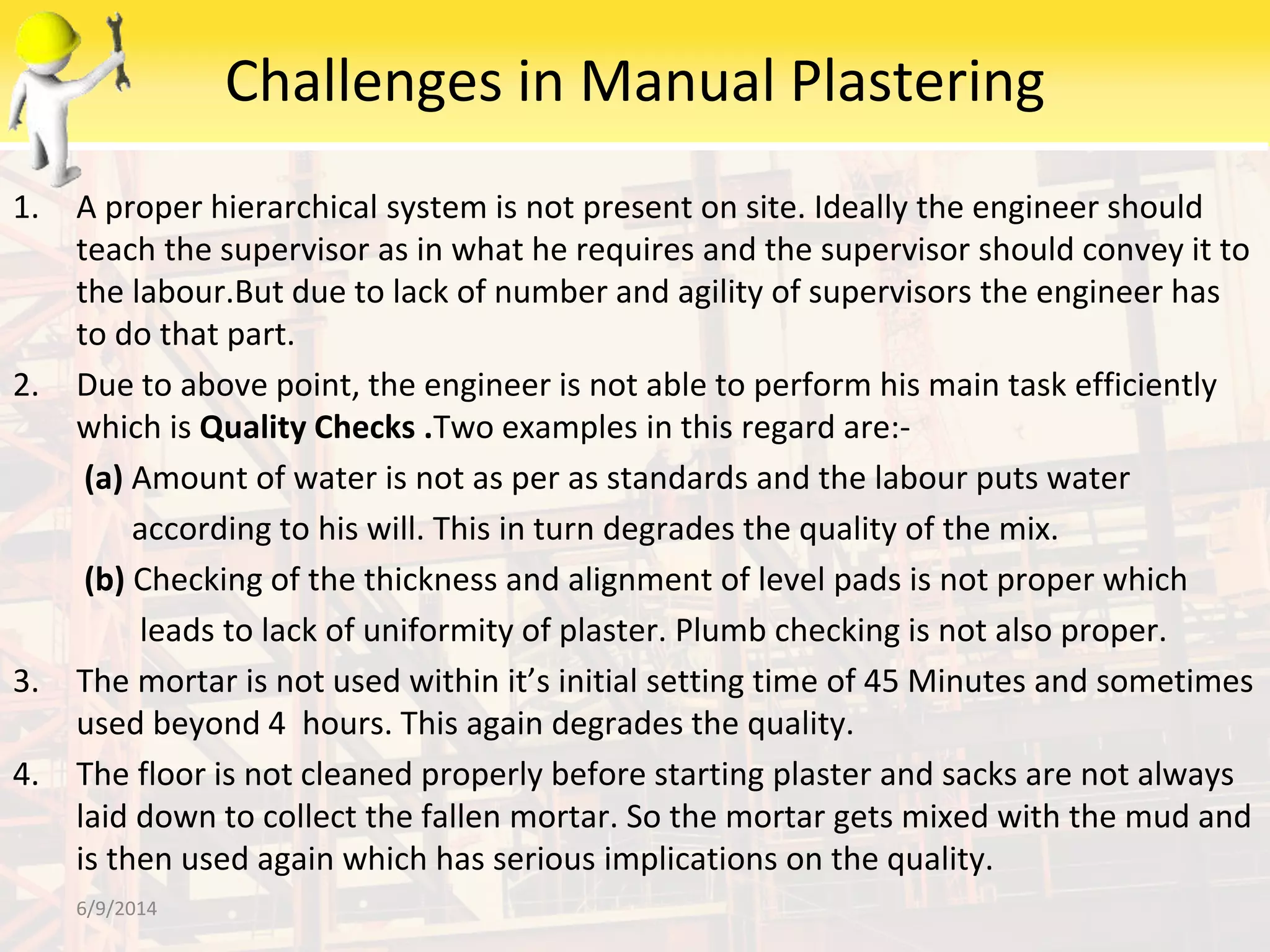 Manual plastering | PPTX