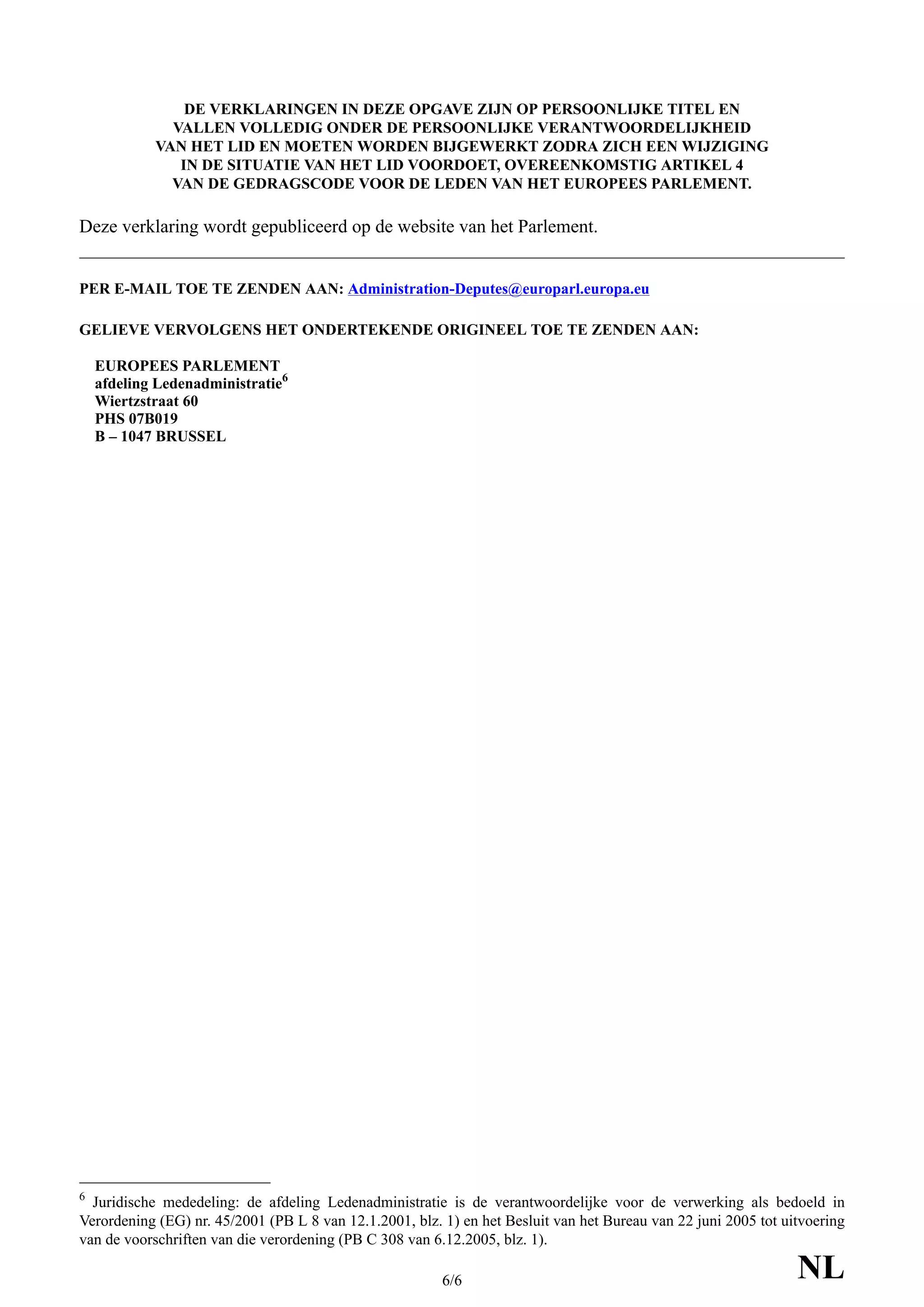 Opgave financiële belangen Ivo Belet | PDF