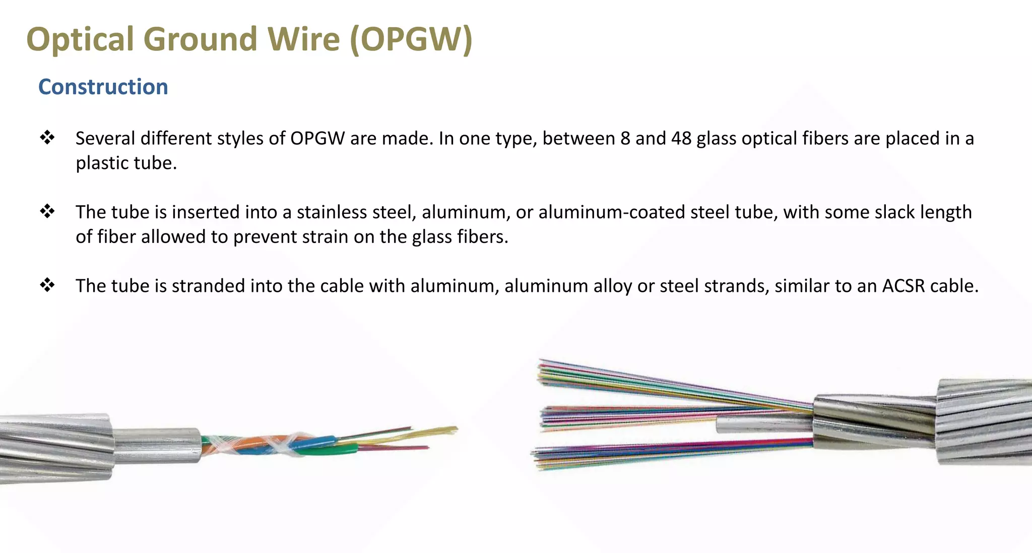 OPGW Optical Ground Wire | PPTX