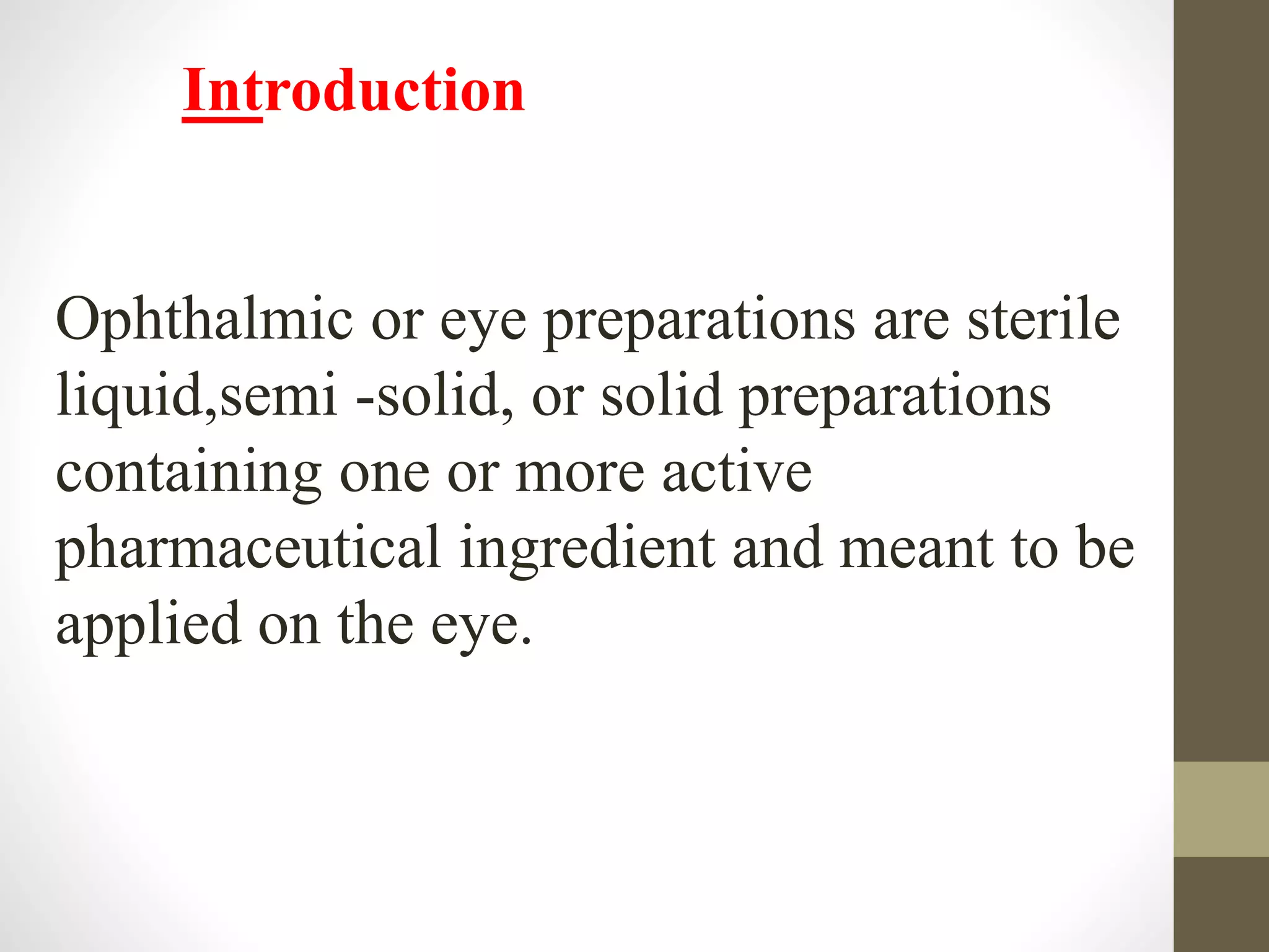 Ophthalmic Preparation | PPTX
