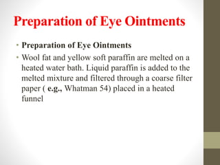 Ophthalmic Preparation | PPTX