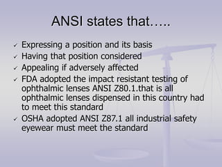 Ophthalmic Standards_6th_sem.ppt